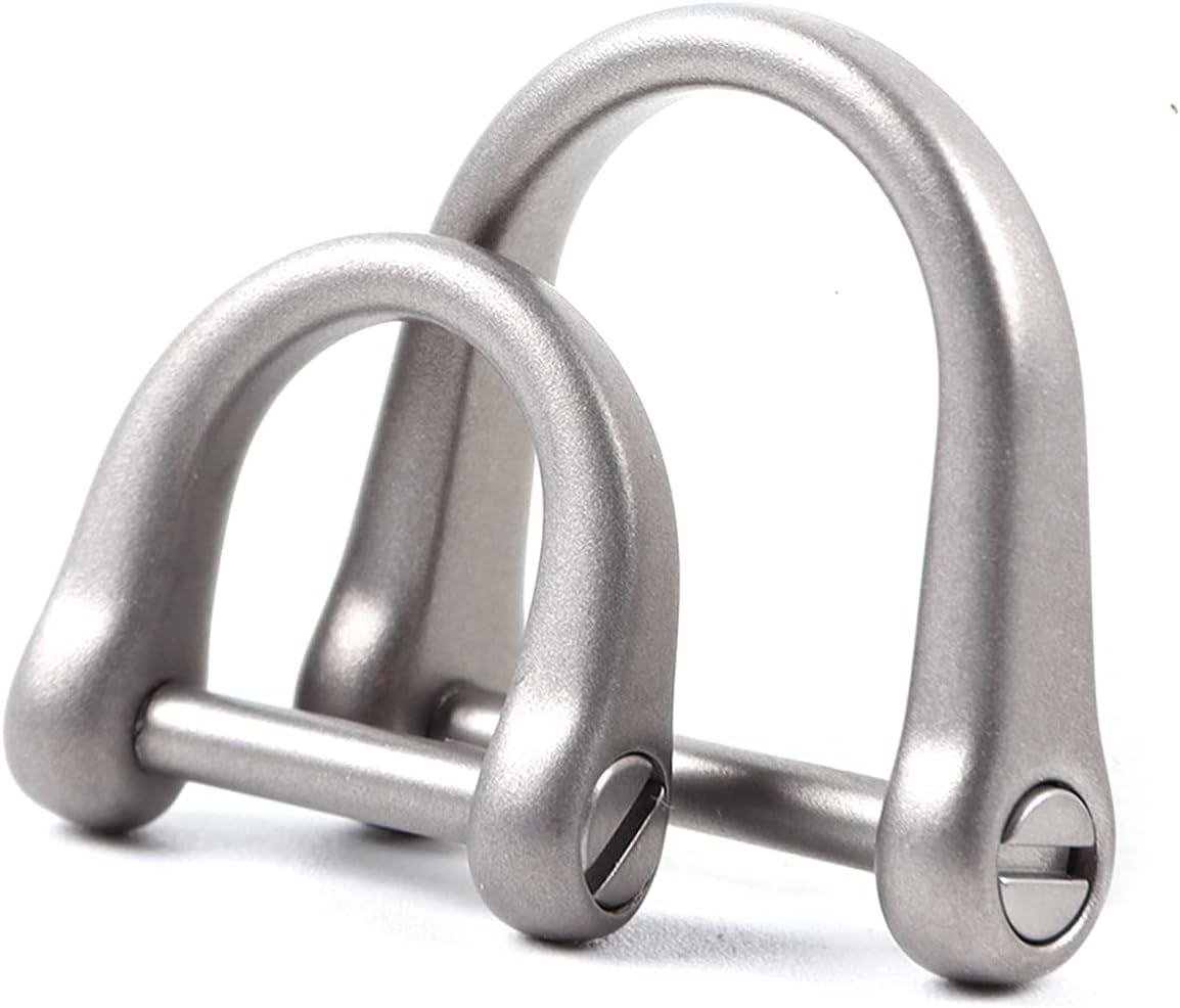 Titanium D Ring Shackle Keychain Horseshoe Keyring U Shape Car Key Fob ...