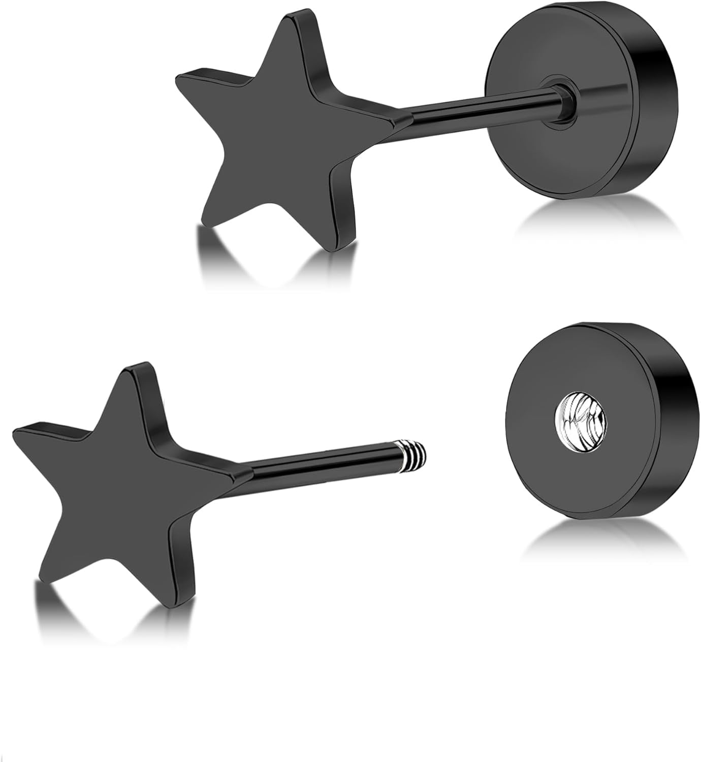 Titanium Dot Earrings 20G Hypoallergenic Disc Studs for Sensitive Ears ...