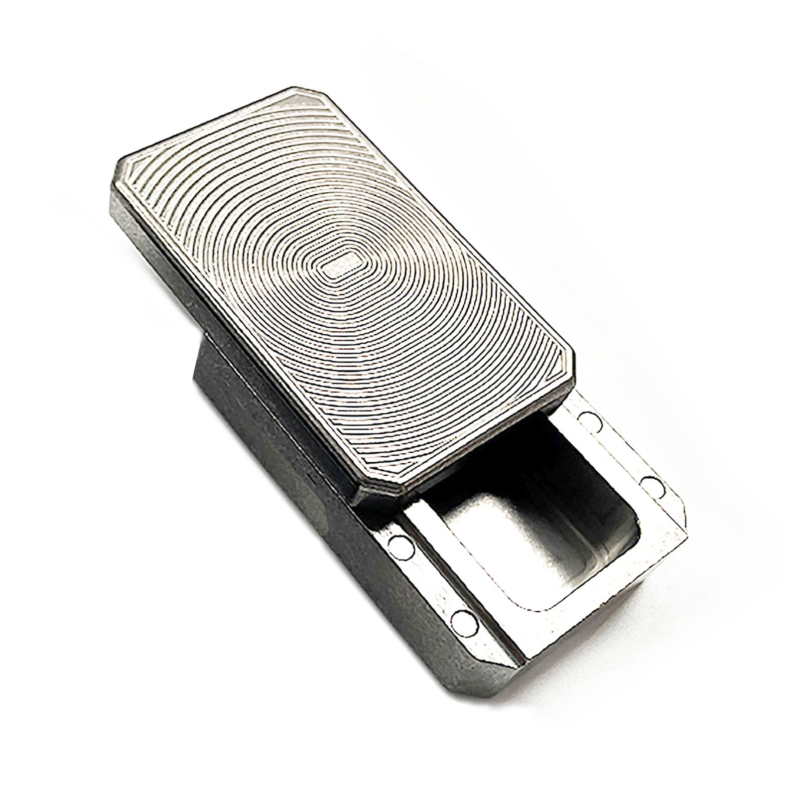 Titanium EDC Teardrop Pattern Storage Box, Fidget Slider Case, Finger ...