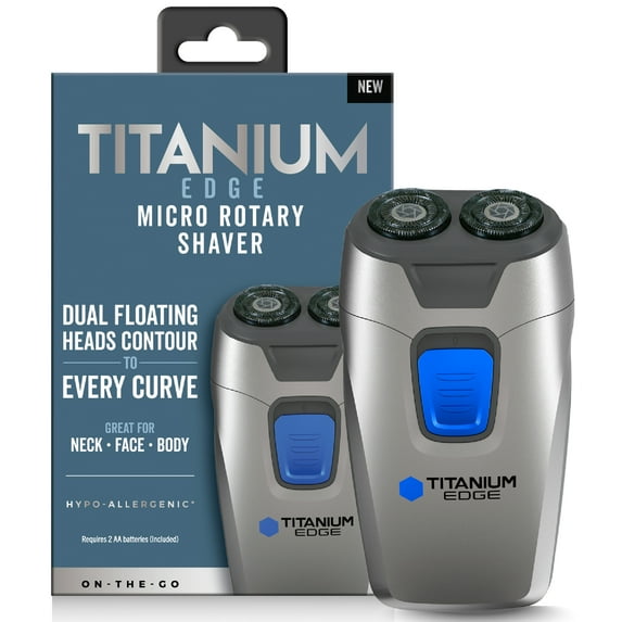 Titanium Edge Micro Rotary Shaver – Men’s Electric Razor for Face, Neck ...