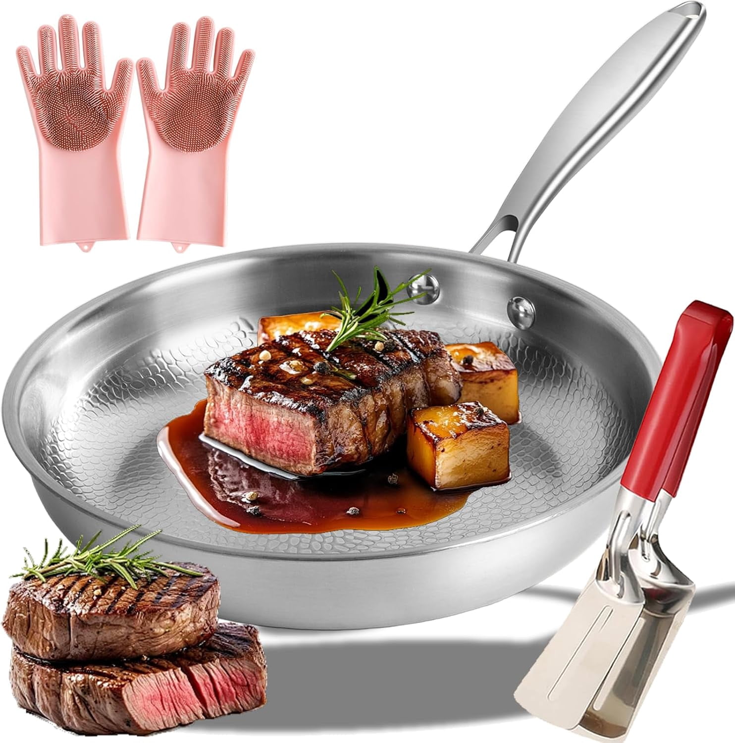 Titanium Frying Pan, 2026 Upgrade to 100% Non-Toxic Titanium Pans for ...