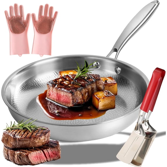 Titanium Frying Pan, 2026 Upgrade to 100% Non-Toxic Titanium Pans for ...