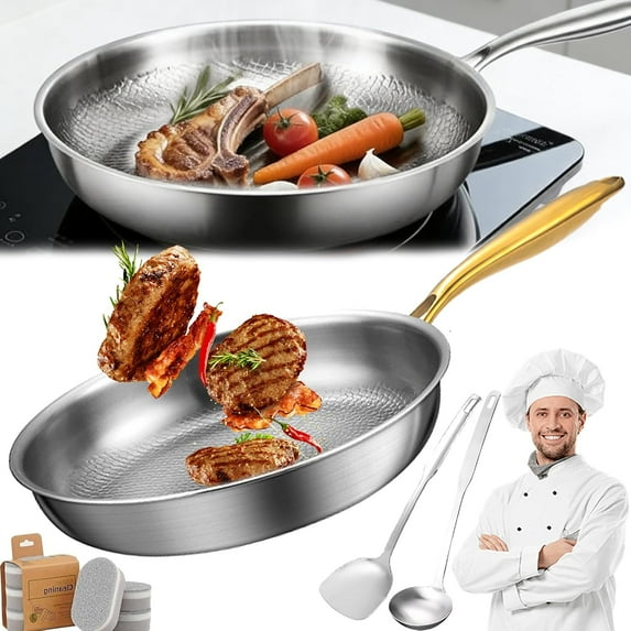 Titanium Frying Pan Pro, 2026 Upgraded 10/11/12In Germany Kitchen Steak ...
