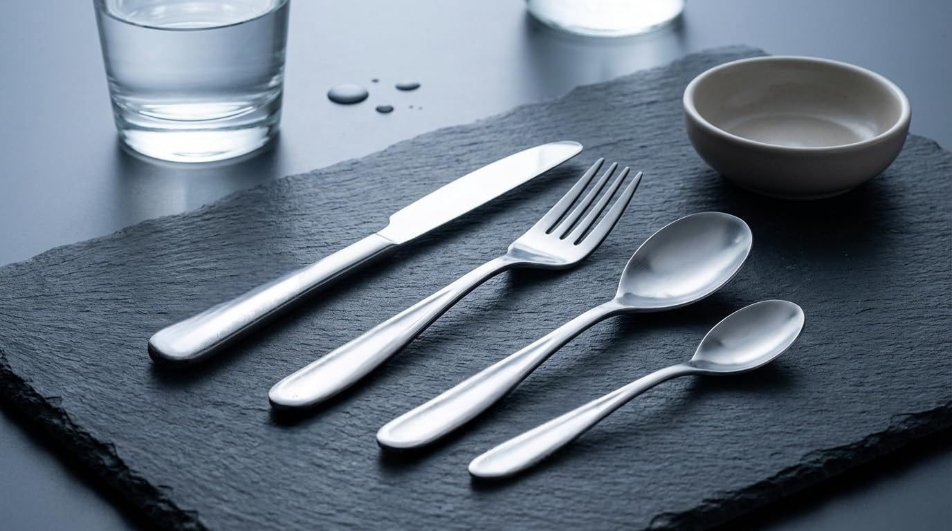 Titanium Grade 1 Dinnerware 4 Piece Set Fork Spoon Knife Teaspoon ...