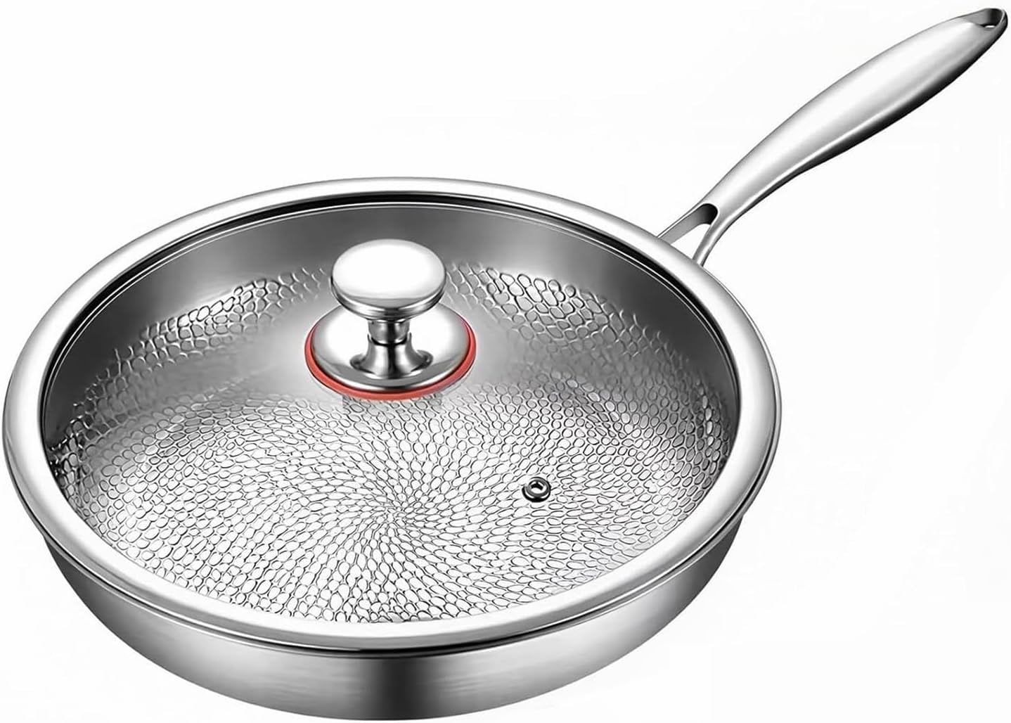 Titanium Hammered Pan Pro - Frying Pans with Lid - Nonstick Scratch ...