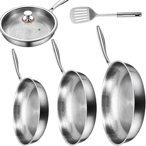 Titanium Hammered Pan Pro, Taima Titanium Nutri Pan with Lid, Multifunctional Pots and Pans Set ...