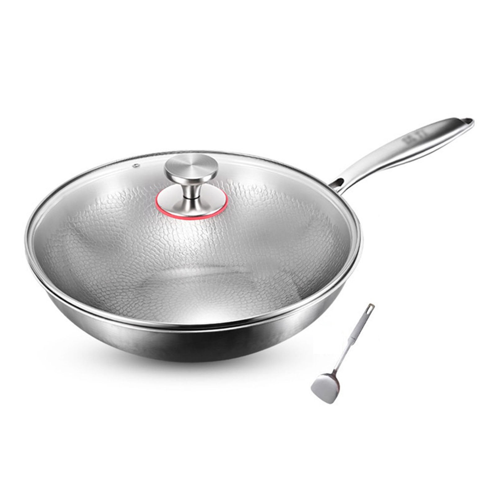 Titanium Hammered Pan Pro with Lid, Scratch-Resistant Non Stick ...
