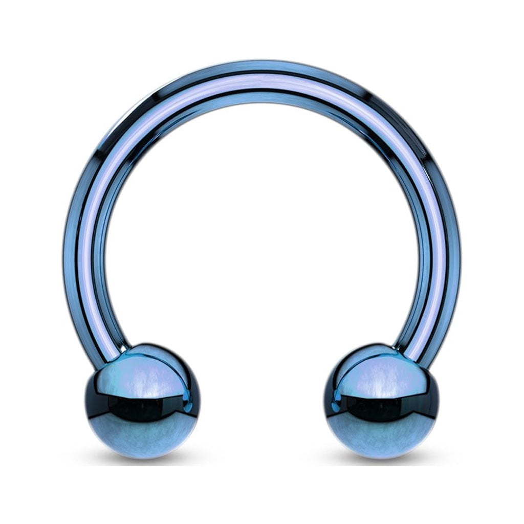 Titanium IP Over 316L Surgical Steel Circular Horseshoe Barbells ...