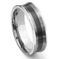 Titanium Kay Black Tungsten Carbide Concave Comfort Fit Mens Wedding ...