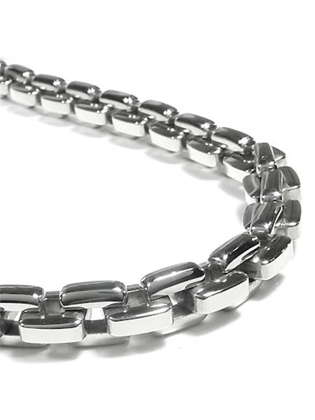 Titanium Kay Stainless Steel Men's Large Box Link High Polish Finish ...