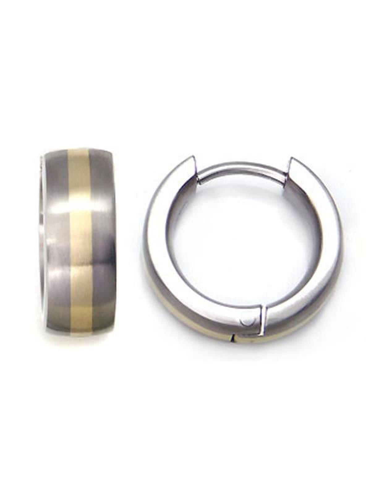 Titanium Kay Titanium 14K Gold Inlay 14mm Brushed Finish Chrome Color ...