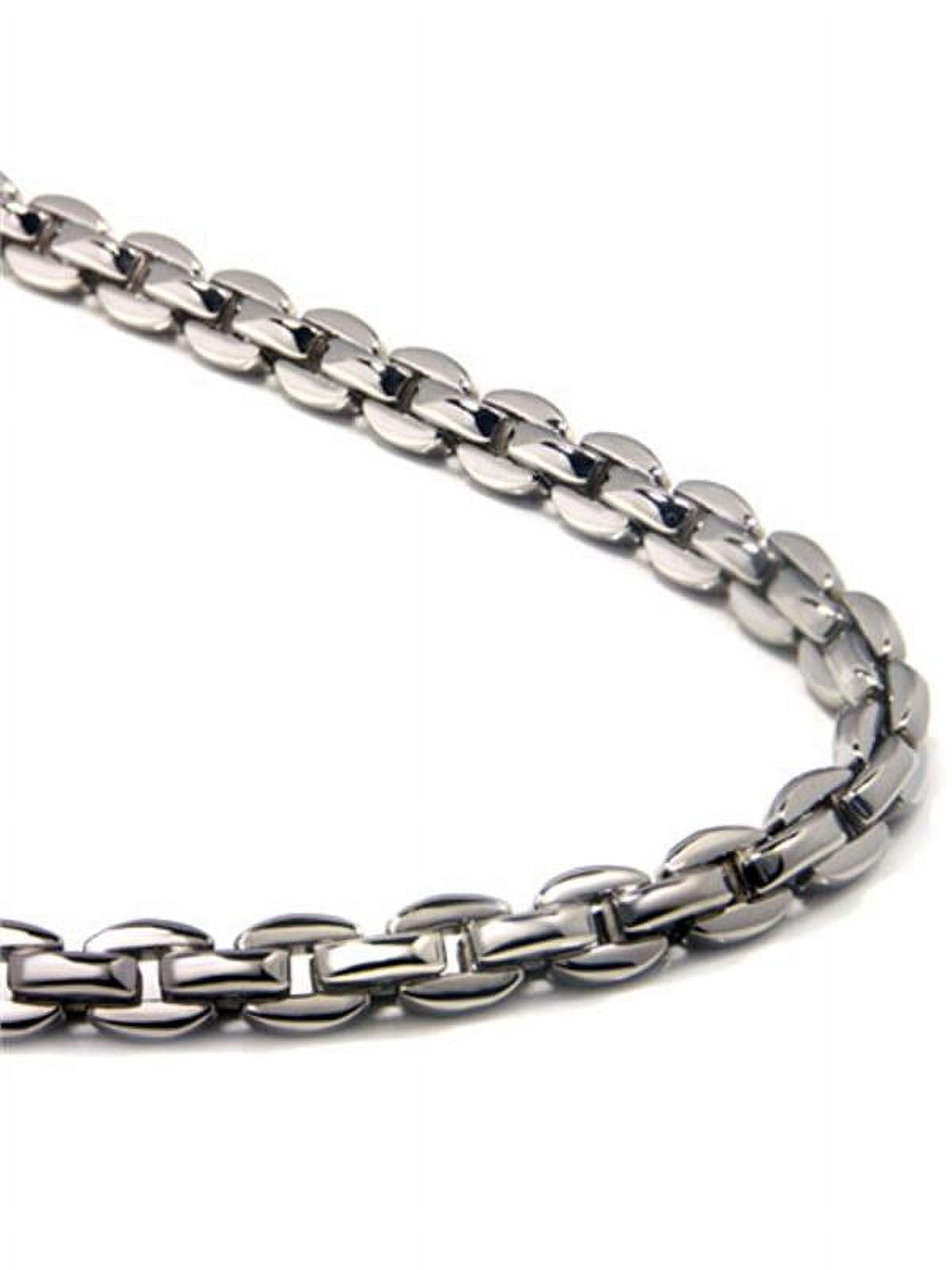 Titanium Kay Men's 5MM Chrome Color Titanium Necklace Chain ...
