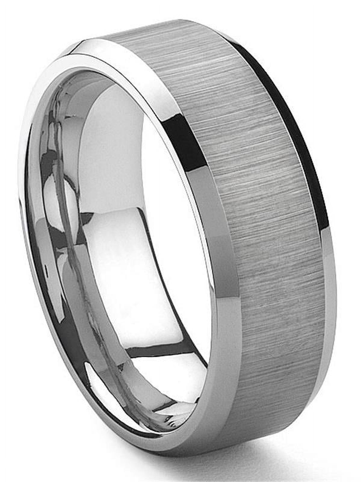 Titanium Kay Tungsten Carbide Satin Finish Mens Wedding Band Ring in ...