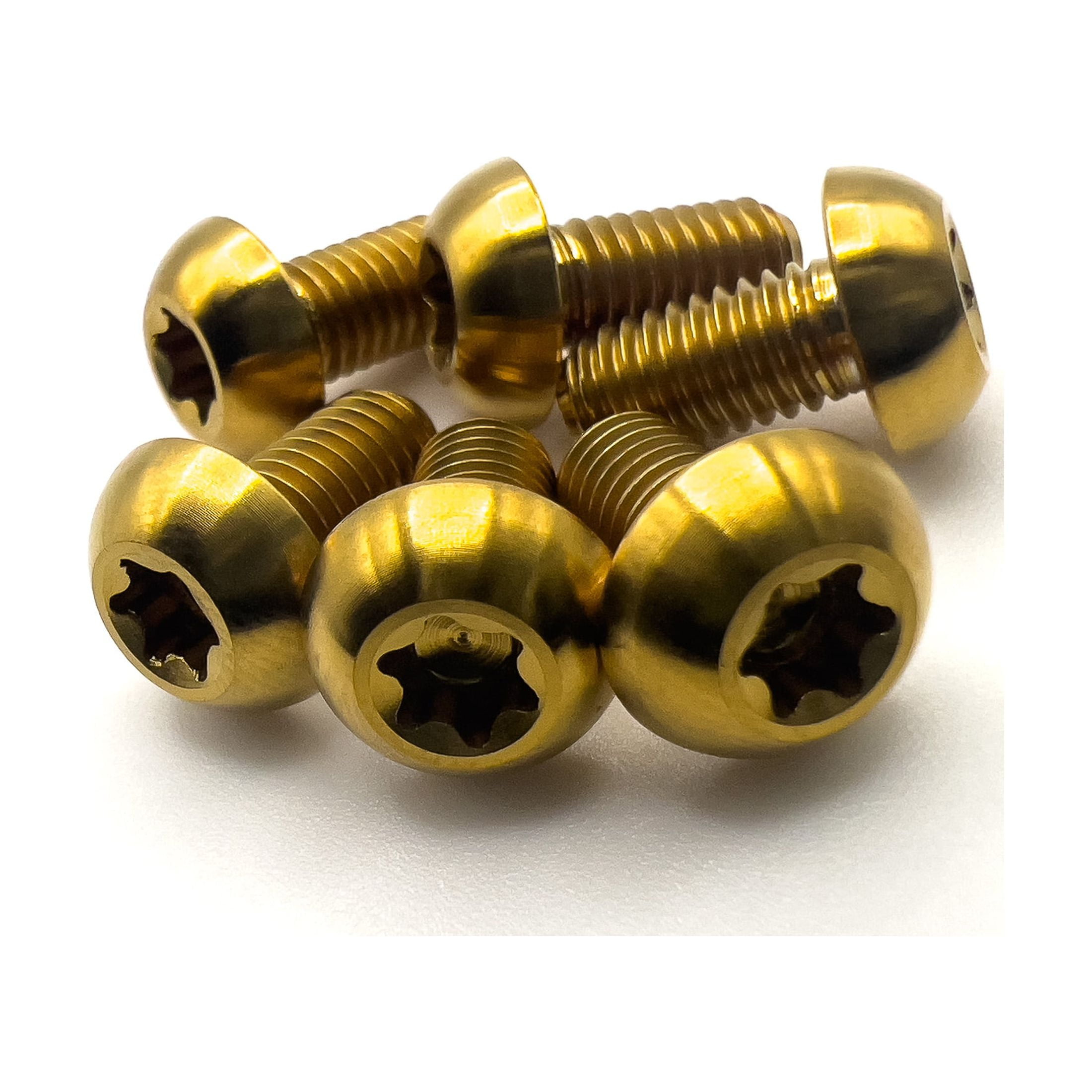 Titanium MTB 6 Bolt Rotor Bolt Kit by Trail Arc - Gold - for SRAM ...