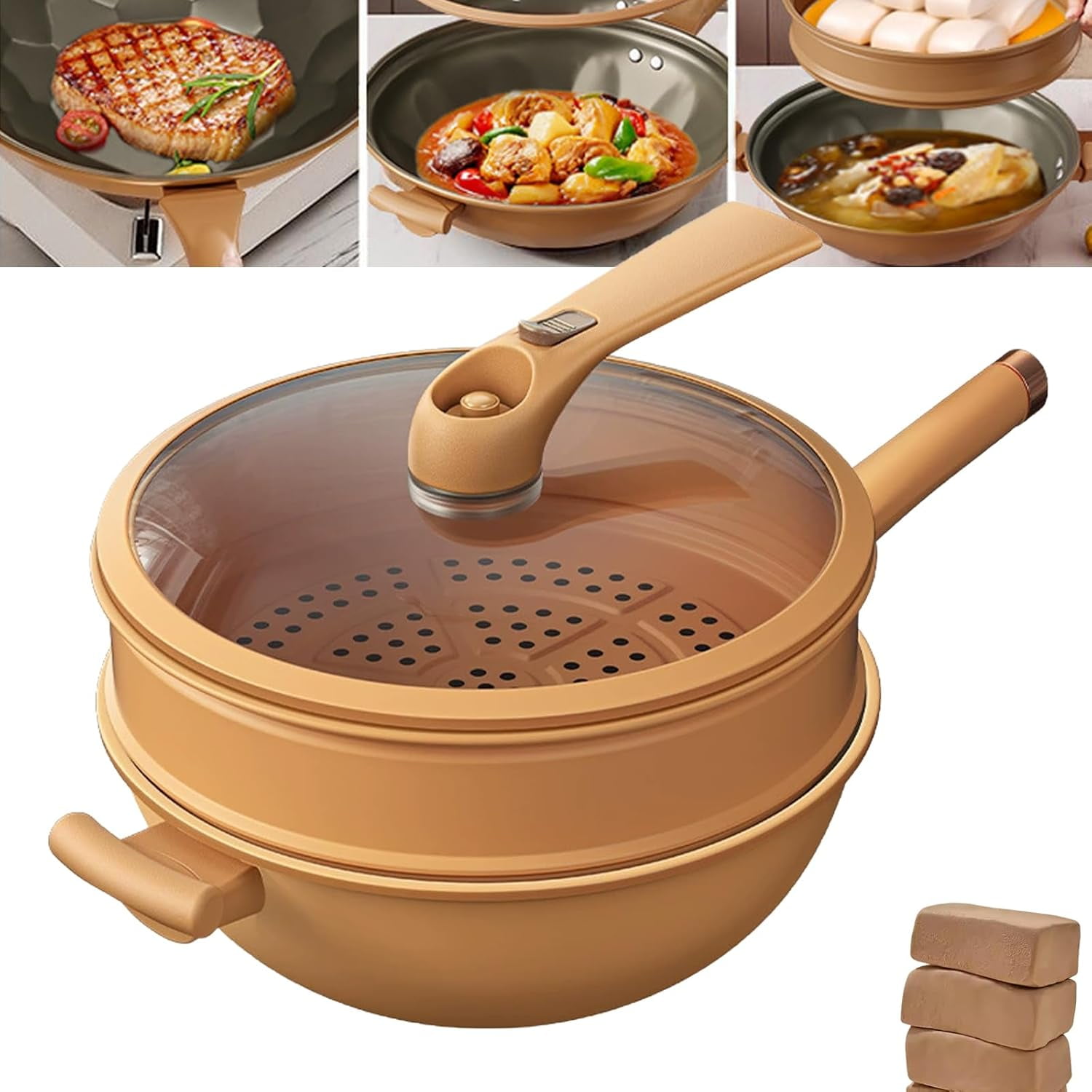 Titanium Micro-Pressure Clay Non-Stick Health Cooker, Multifunctional ...