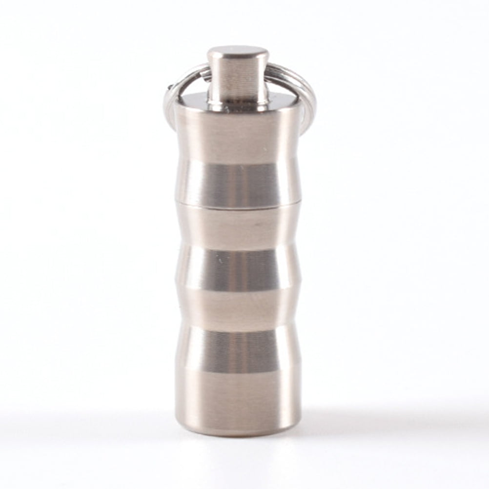Titanium Mini Outdoor Emergency Holder Portable Storage Case Container ...