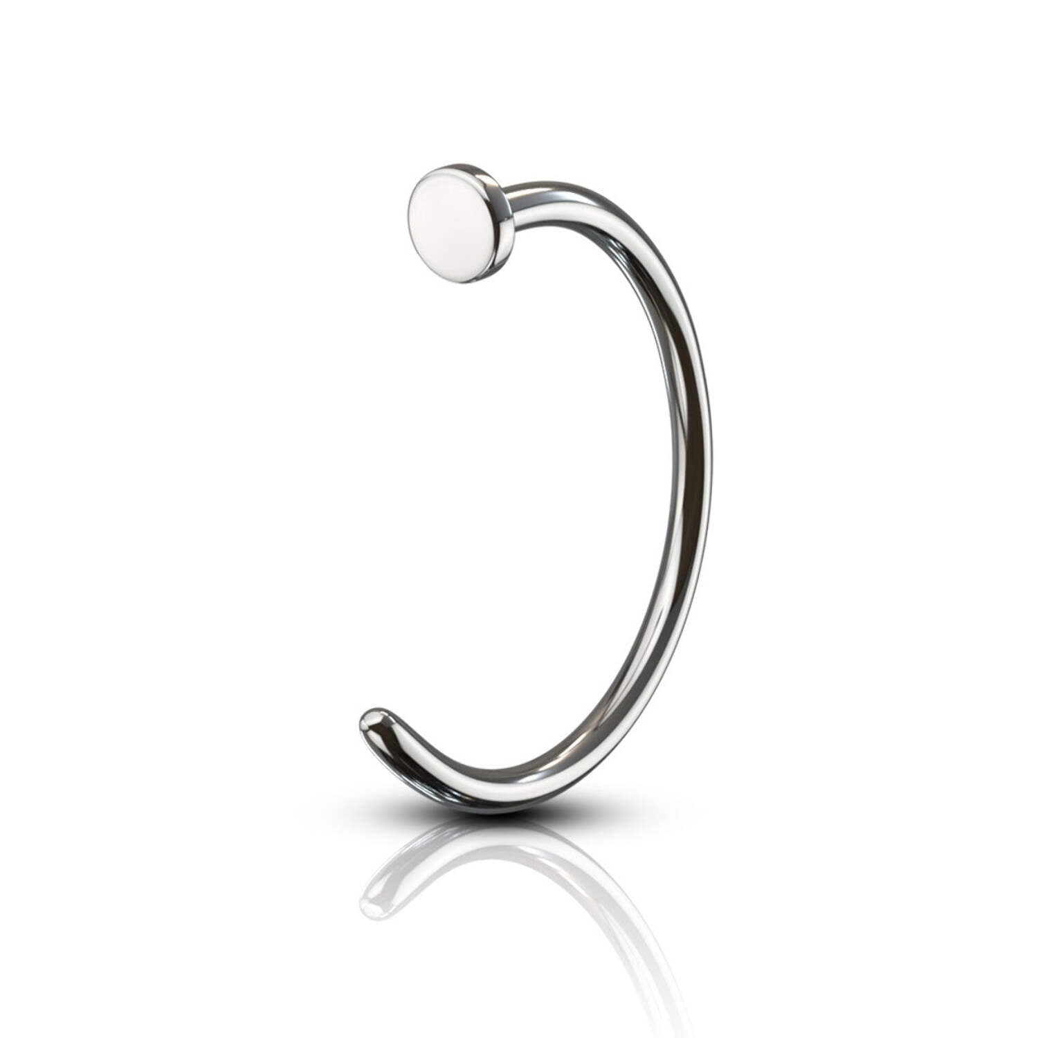 Titanium Nose Ring Hoop 20 Gauge PVD Plated C-Shape With Flat End ...
