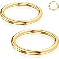 Hypoallergenic Nose Rings Hoops Set for Women Men: 8Pcs 18G Gold/Silver ...