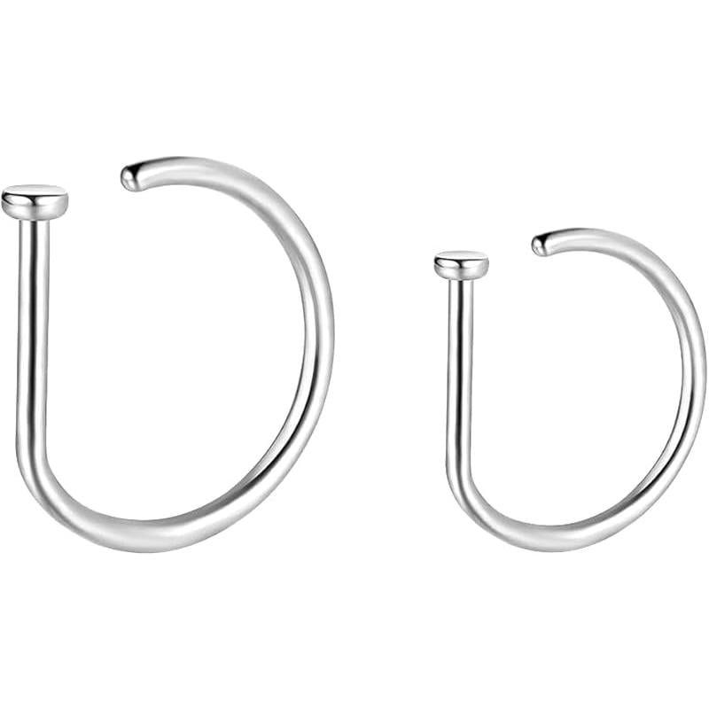 Titanium Nose Rings Hoops L Shaped Screw Nose Studs Diamond Small ...