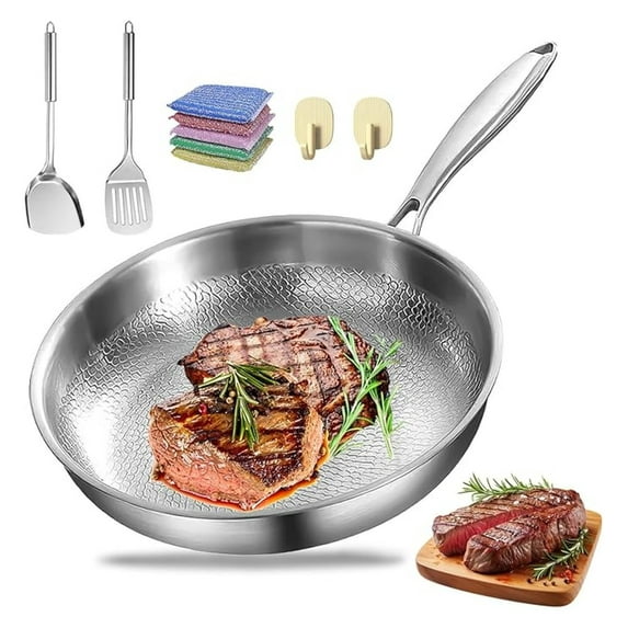 Titanium Pan, 2026 Upgrade 100% Non-Toxic Titanium Pans for Cooking, 12 ...