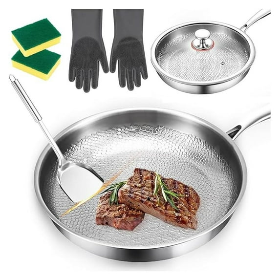 Titanium Pan, 2026 Upgrade 100% Non-toxic Titanium Hammered pan Pro ...