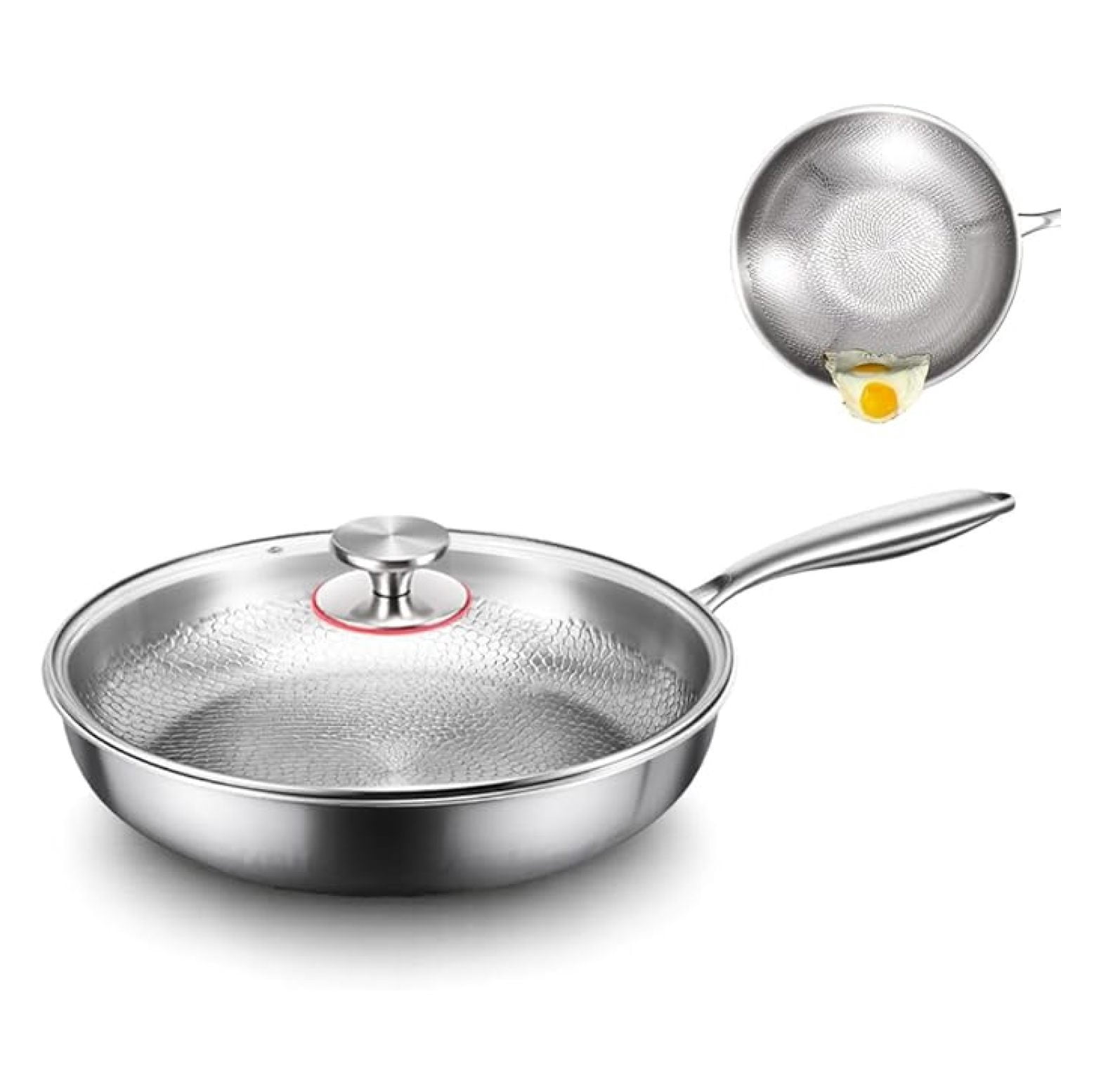 Titanium Pan, 2026 Upgraded Non-Stick Titanium Frying Pan with Lid ...
