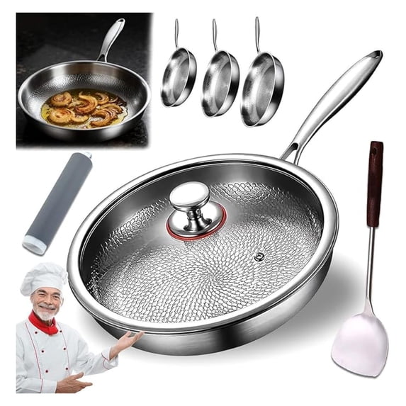 Titanium Pan, 2026 Upgraded Titanium Frying Pans, 12" Pan,New 100% Pure ...