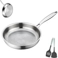 Titanium Pan, Titanium Frying Pan with Lid, Pure Hammered Titanium Pans ...