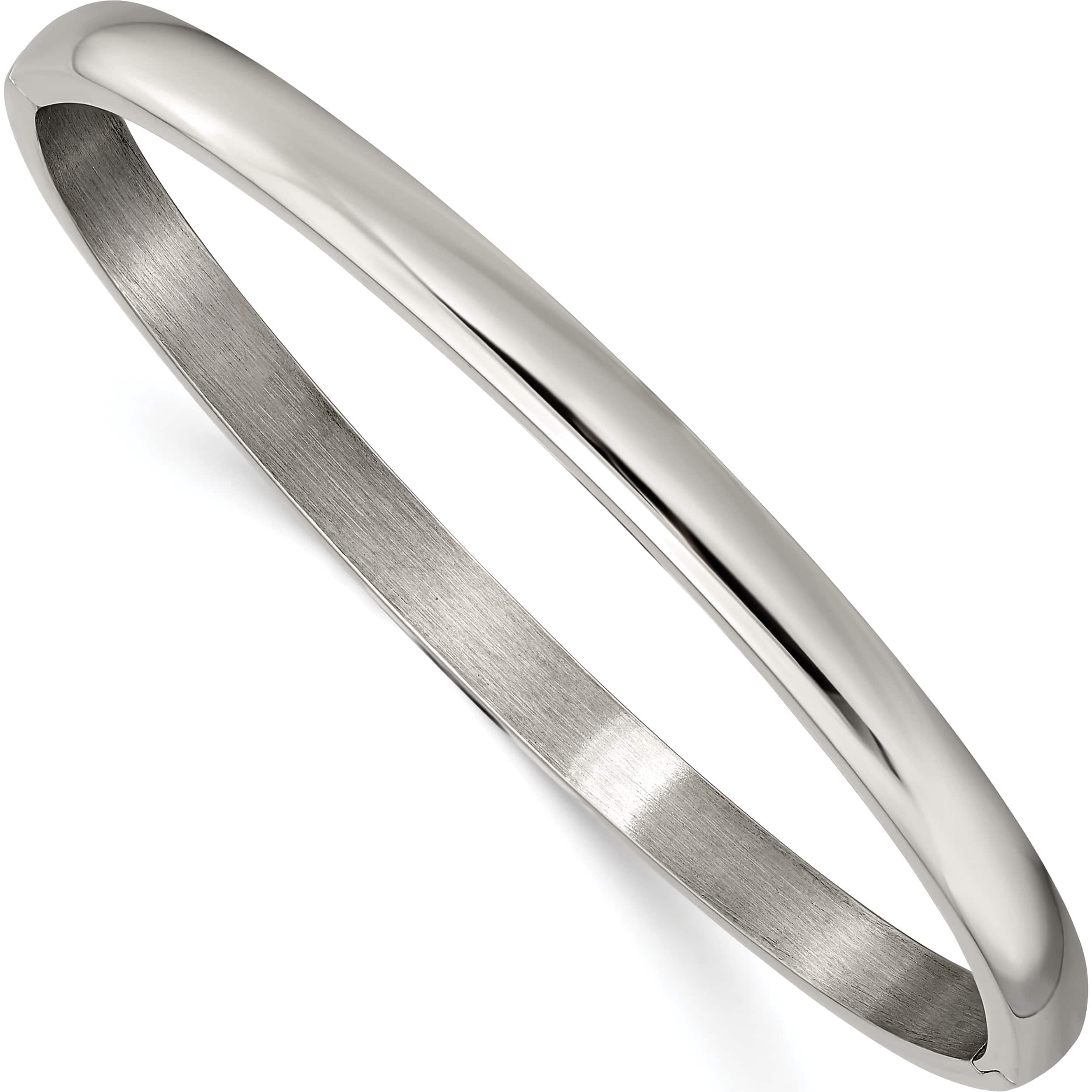 Titanium Polished 5mm Hinged Bangle (6.75 X 5) Made In China tbb176 ...