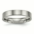 Titanium Polished Flat Comfort Back Ring - Walmart.com