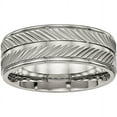 Titanium Polished Grooved Ring - Walmart.com