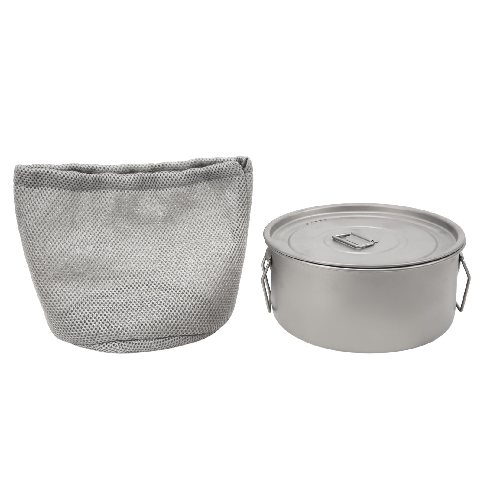 Titanium Pot Folding Handle Ultralight Eco Friendly Rounded Edge Multi ...