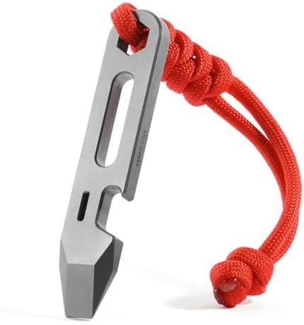 Titanium Pry Bar Multitool, 4-in-1 Keychain Prybar Tool with Bottle ...