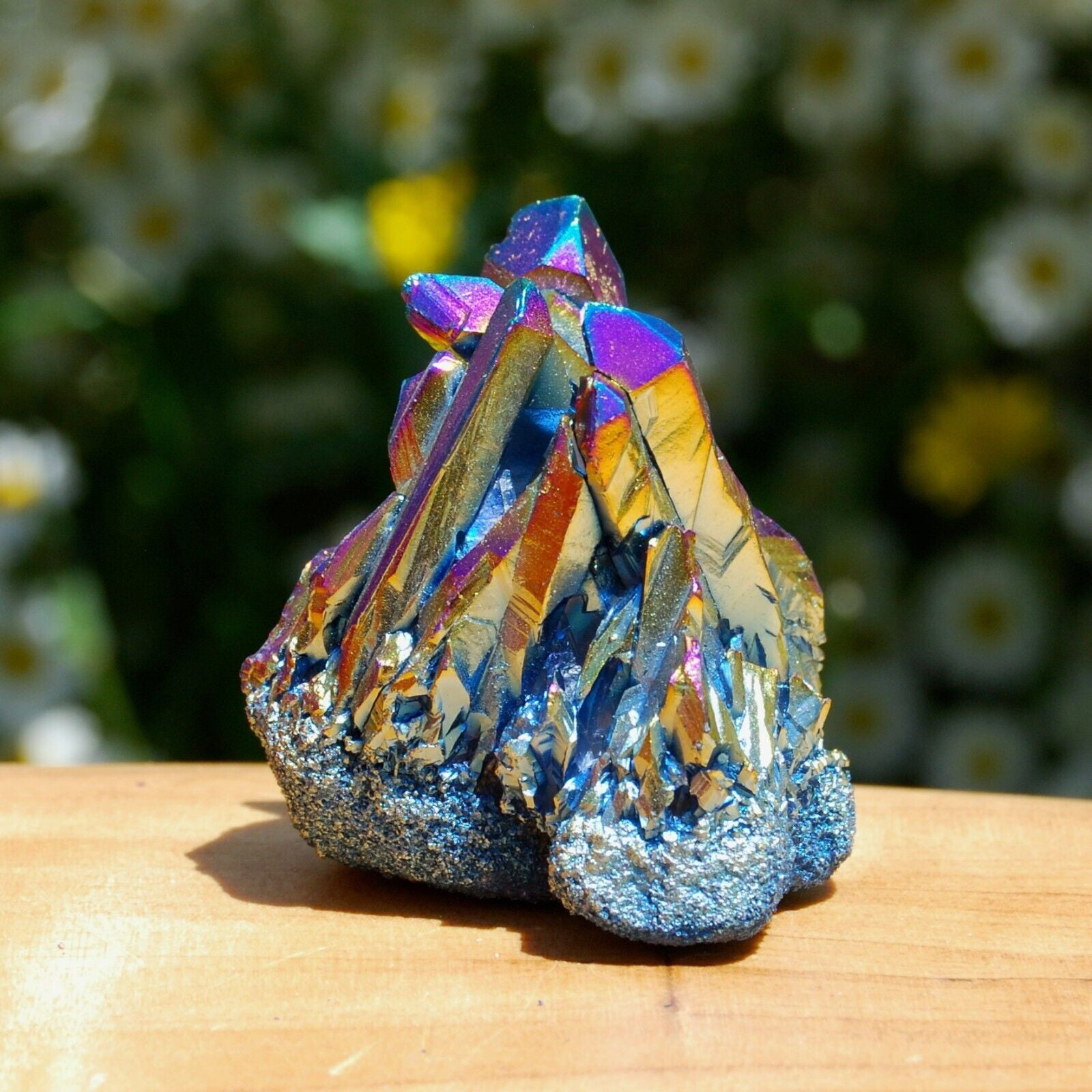 Titanium Quartz Cluster Stone Rainbow Crystal Specimen Mineral Desk ...