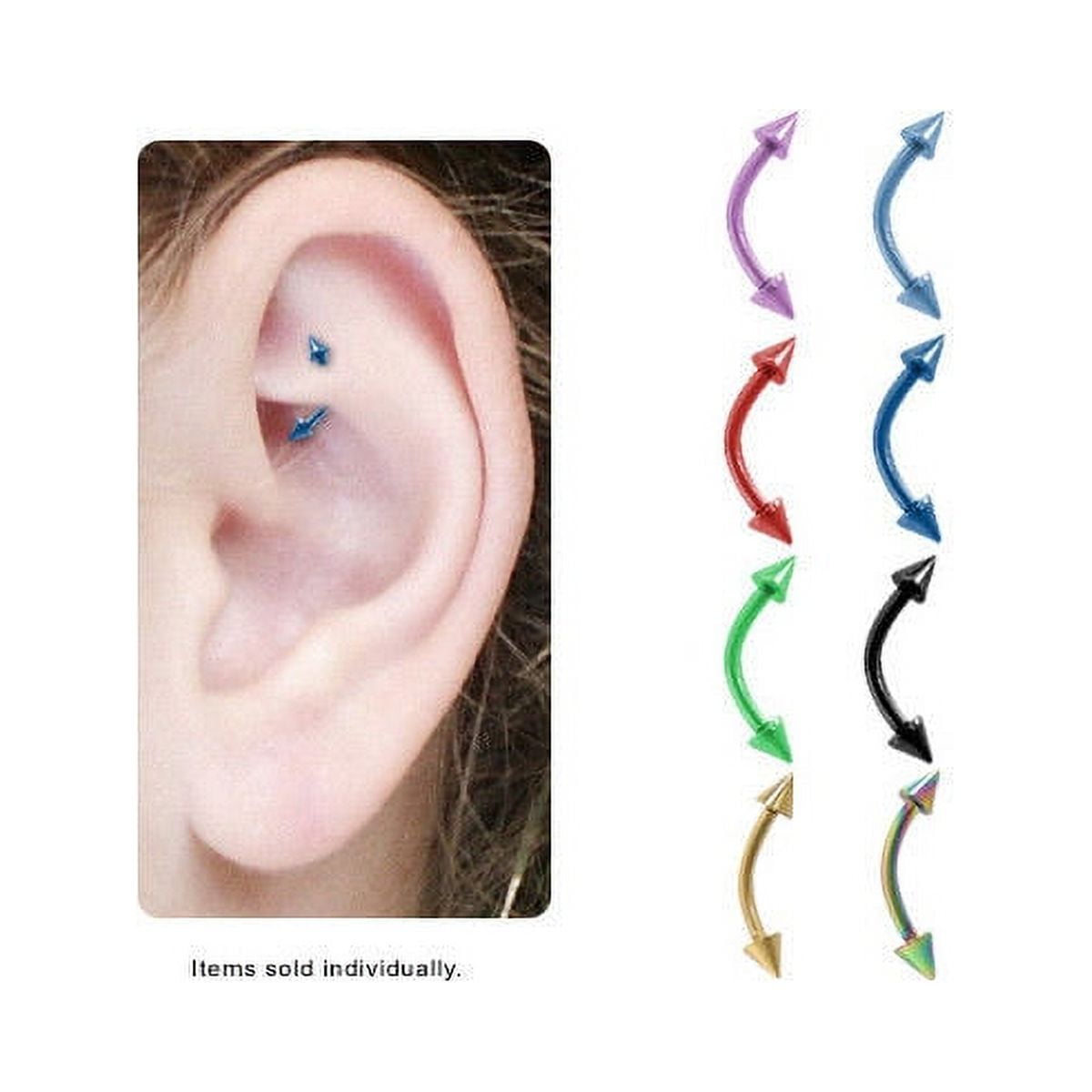 Titanium Rook Earring with Spike Beads - Walmart.com