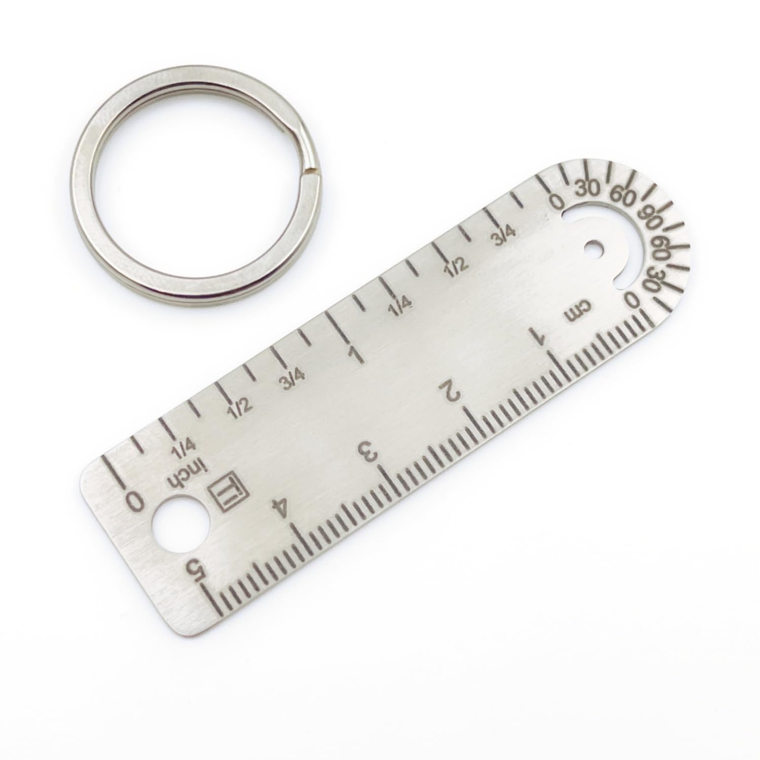 Titanium Ruler, Metal Straight Ruler, Portable EDC Multifunctional ...