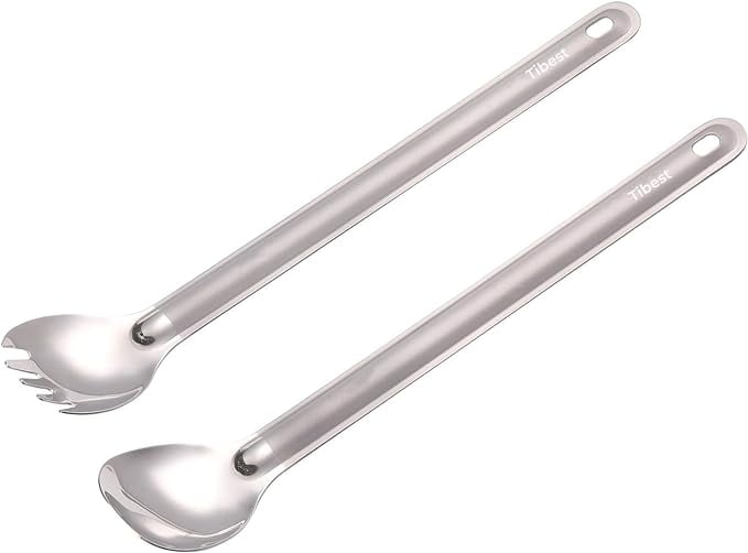 Titanium Spork Long Handle, Ultra Lightweight Camping Utensil for ...