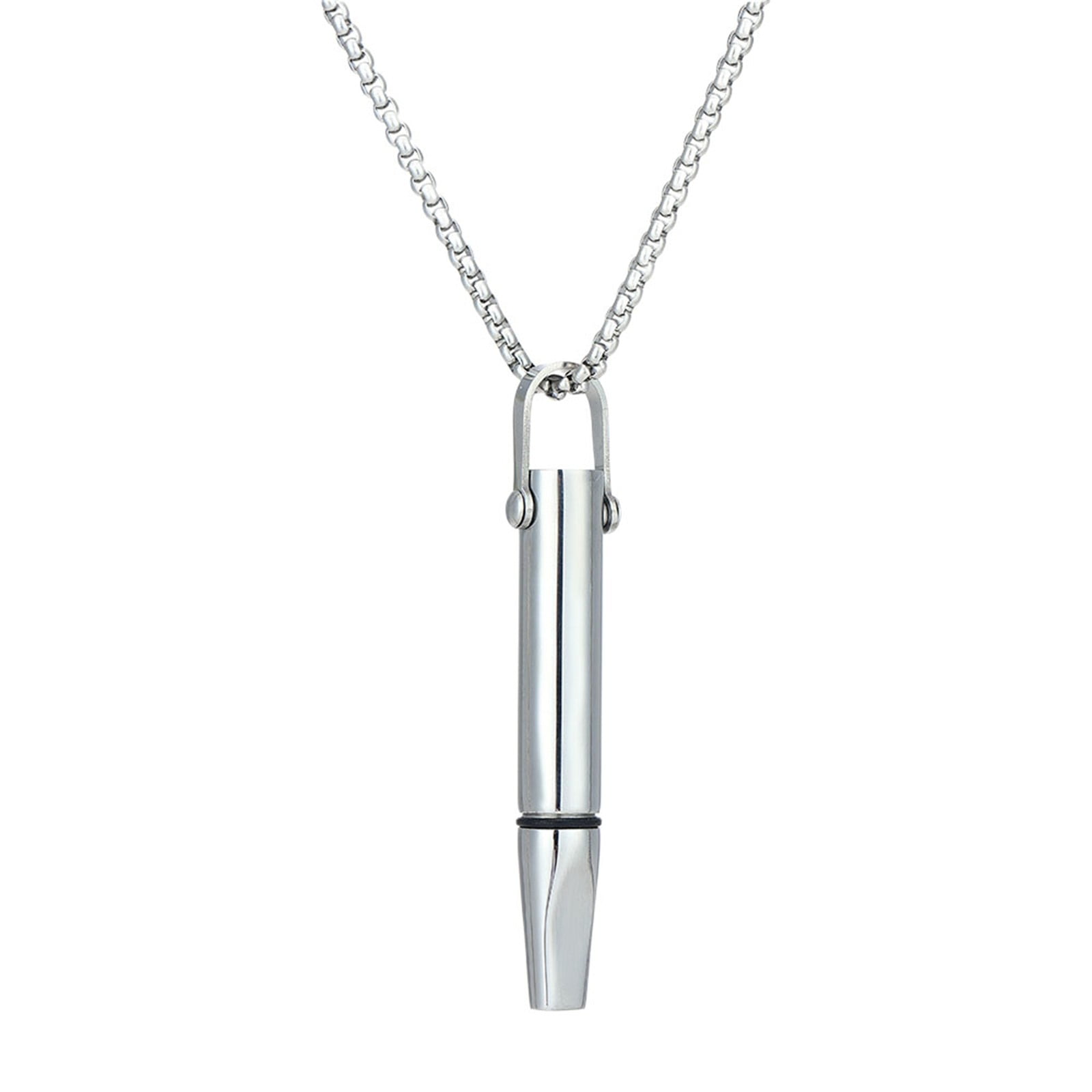 Titanium Steel Cessation Necklace Whistle Tube Design With Core For ...