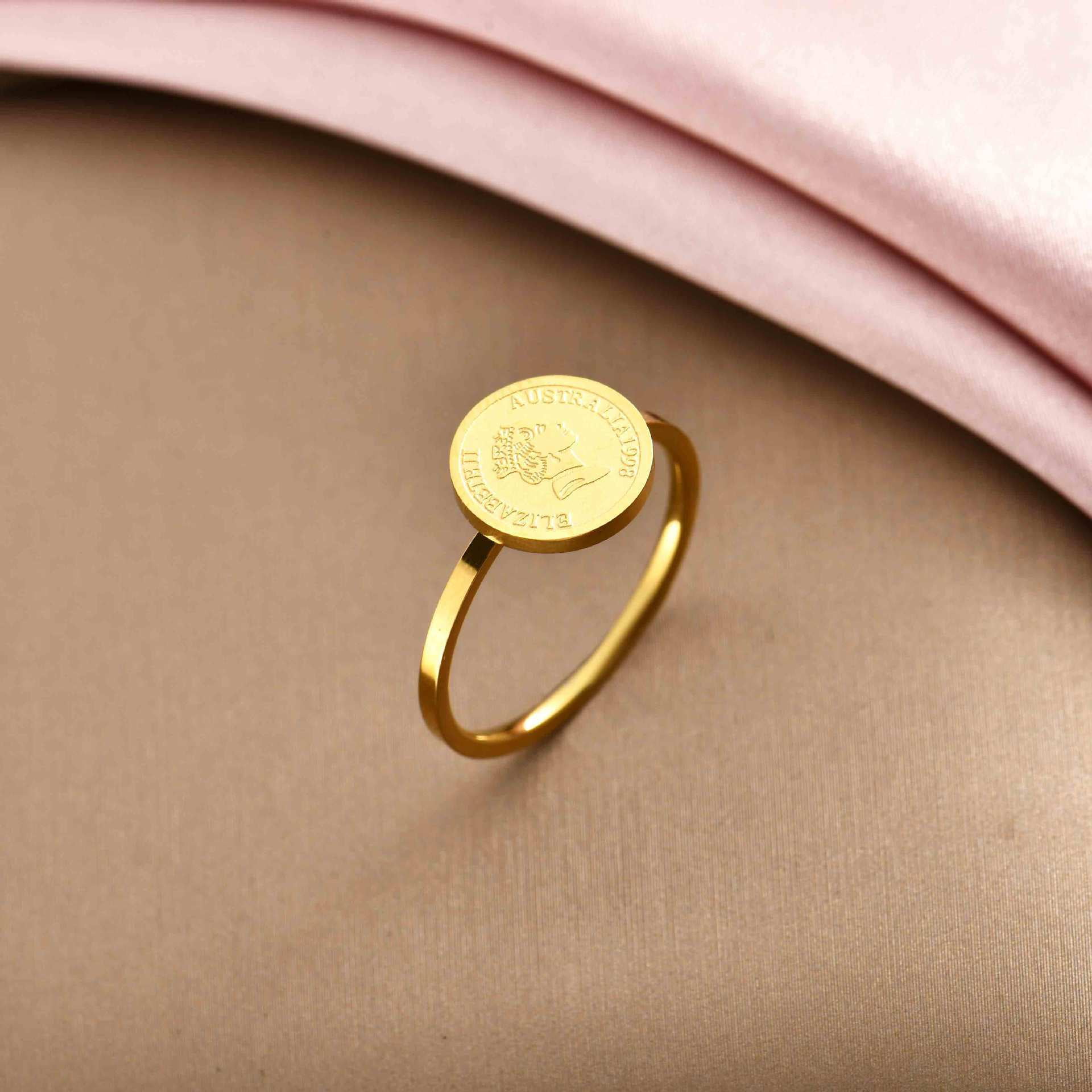 Titanium Steel Couple Rings Geometric Design with Rhinestone Inlay and ...