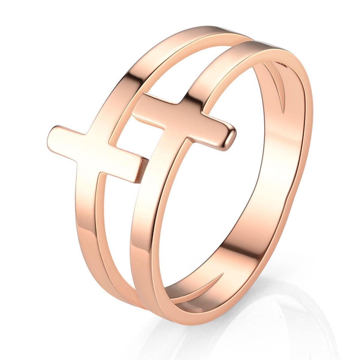 Titanium Steel Cross Ring Women's - Walmart.com