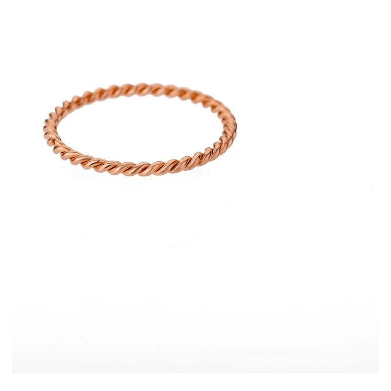 Womens Titanium Steel Ring Double Strand Spiral Twist Geometric Chain ...