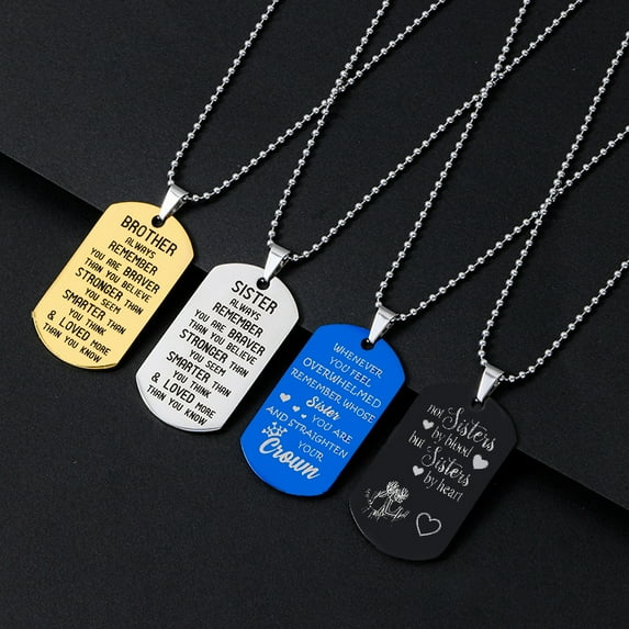Titanium Steel Necklace Best Friend Sisters Commemorative Five-Color ...