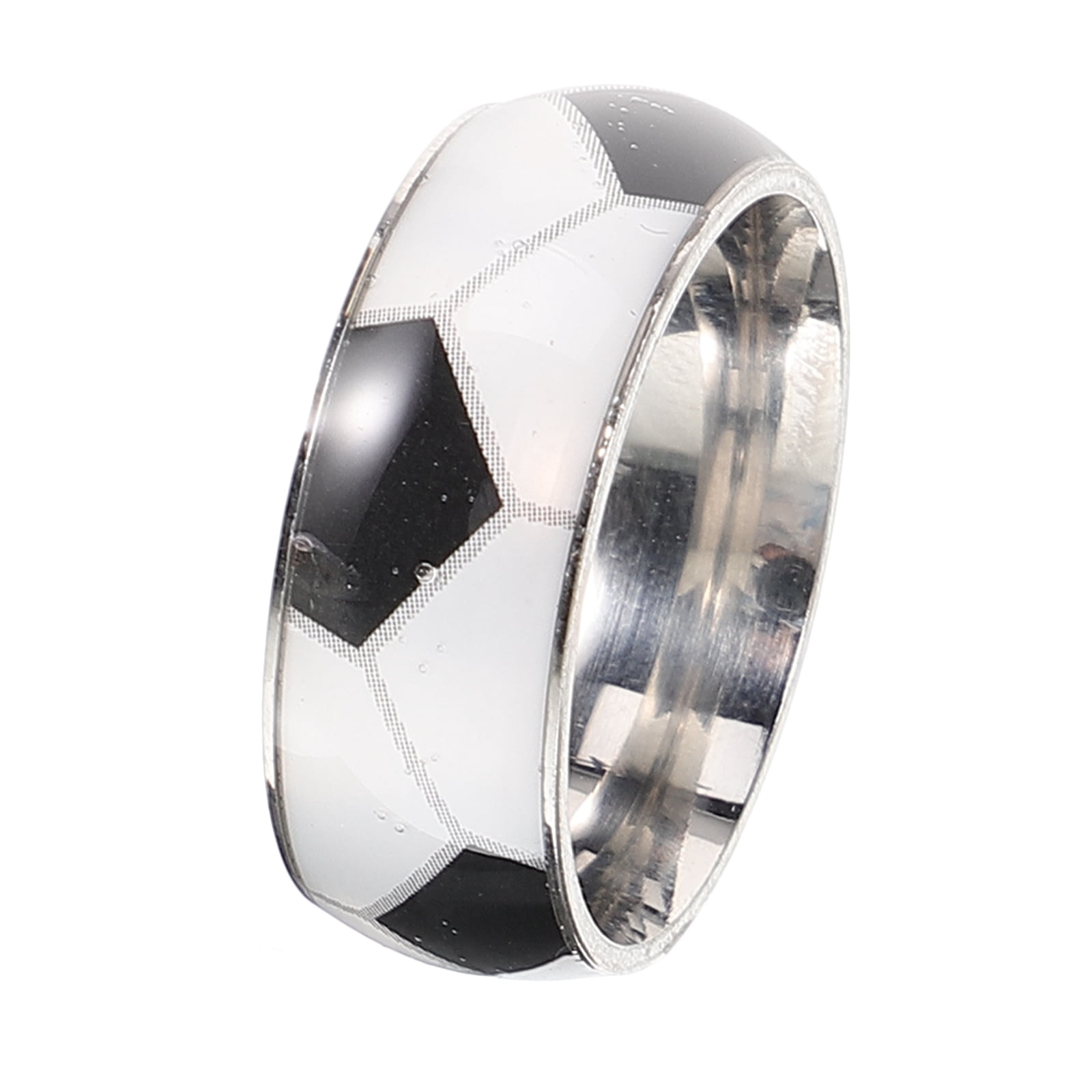 Titanium Steel Rings+for+men Football Jewelry Size 8 Accessories and ...