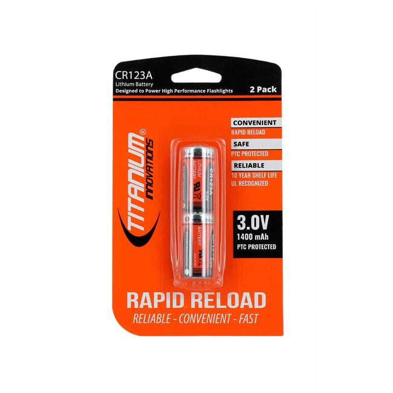 Titanium TITANIUM-CR123A-2SERIAL-CARD 3V 3A Lithium Primary Button Top ...