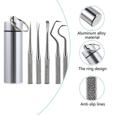 "VIVIDCRAFT Stainless Steel Toothpicks, Reusable Floss Dental Picks for ...