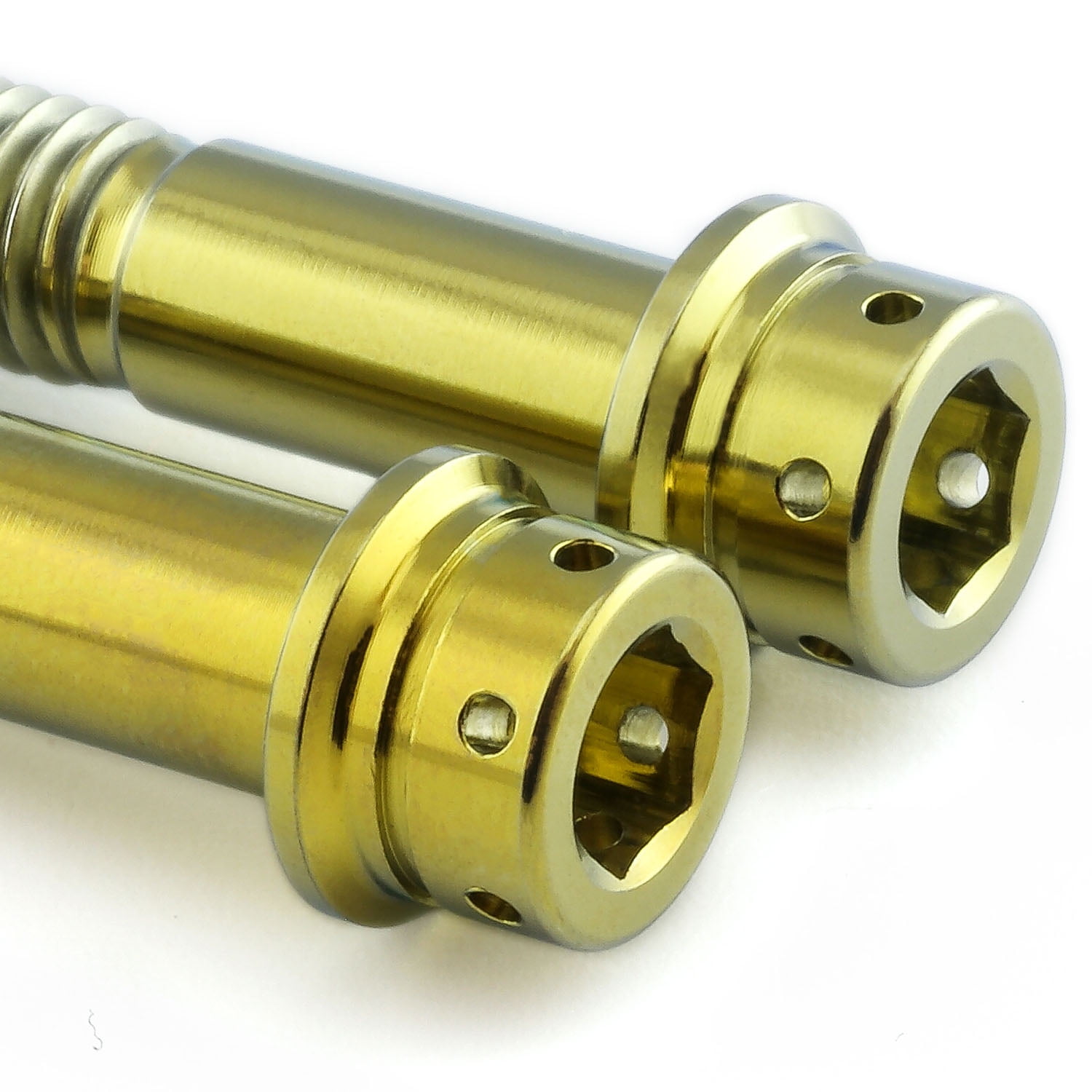 Titanium Top & Bottom Clamp Yoke Pinch Kit Flanged Socket Cap Race Spec ...