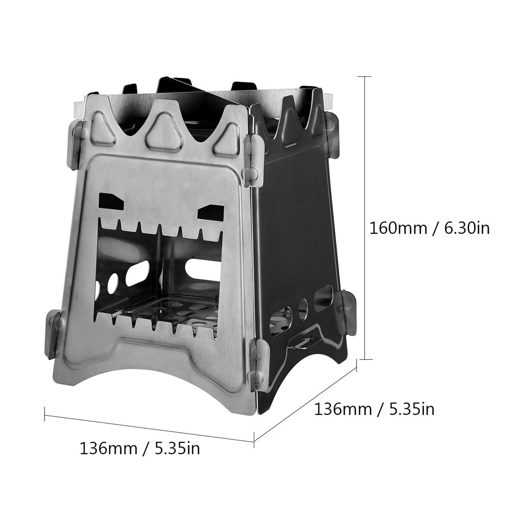 Titanium Wood Stove Lightweight Folding Camping Stove Picnic Cooking ...