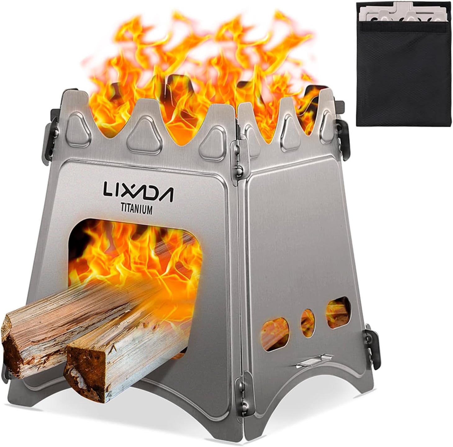 Titanium Wood Stove Ultralight Backpacking Stove Portable Folding ...