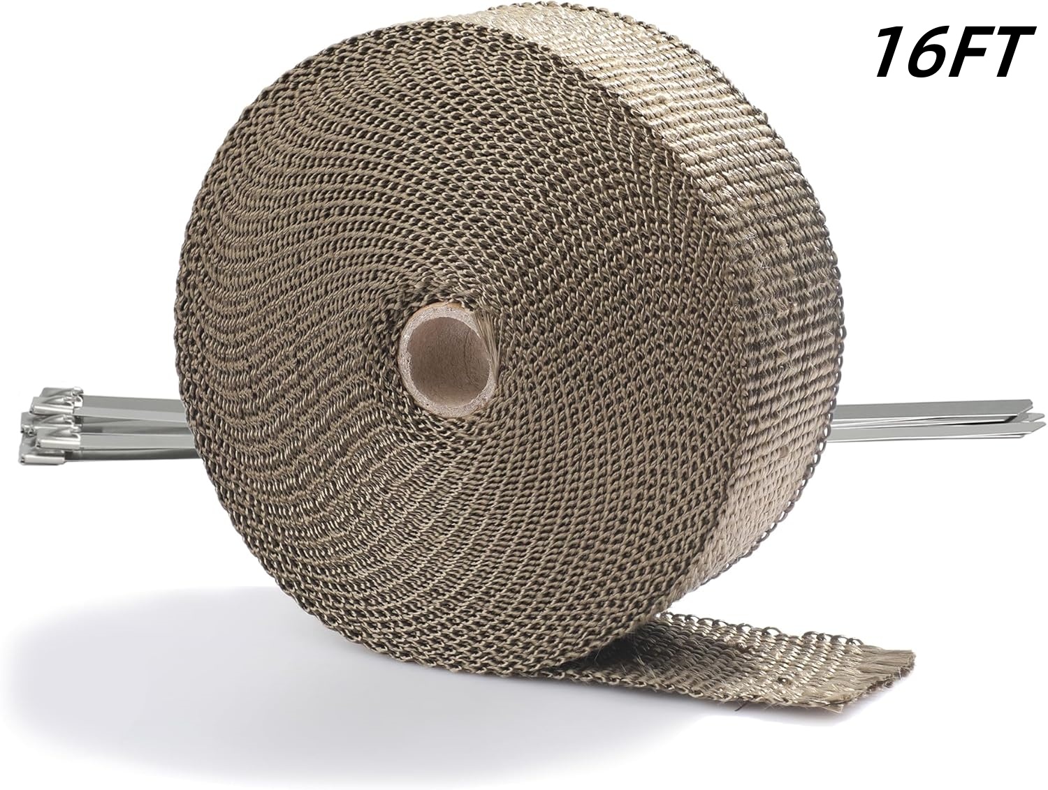Titanium Wrap 2 Inch x 16/50 Feet Exhaust Header Heat Wrap Kit with ...