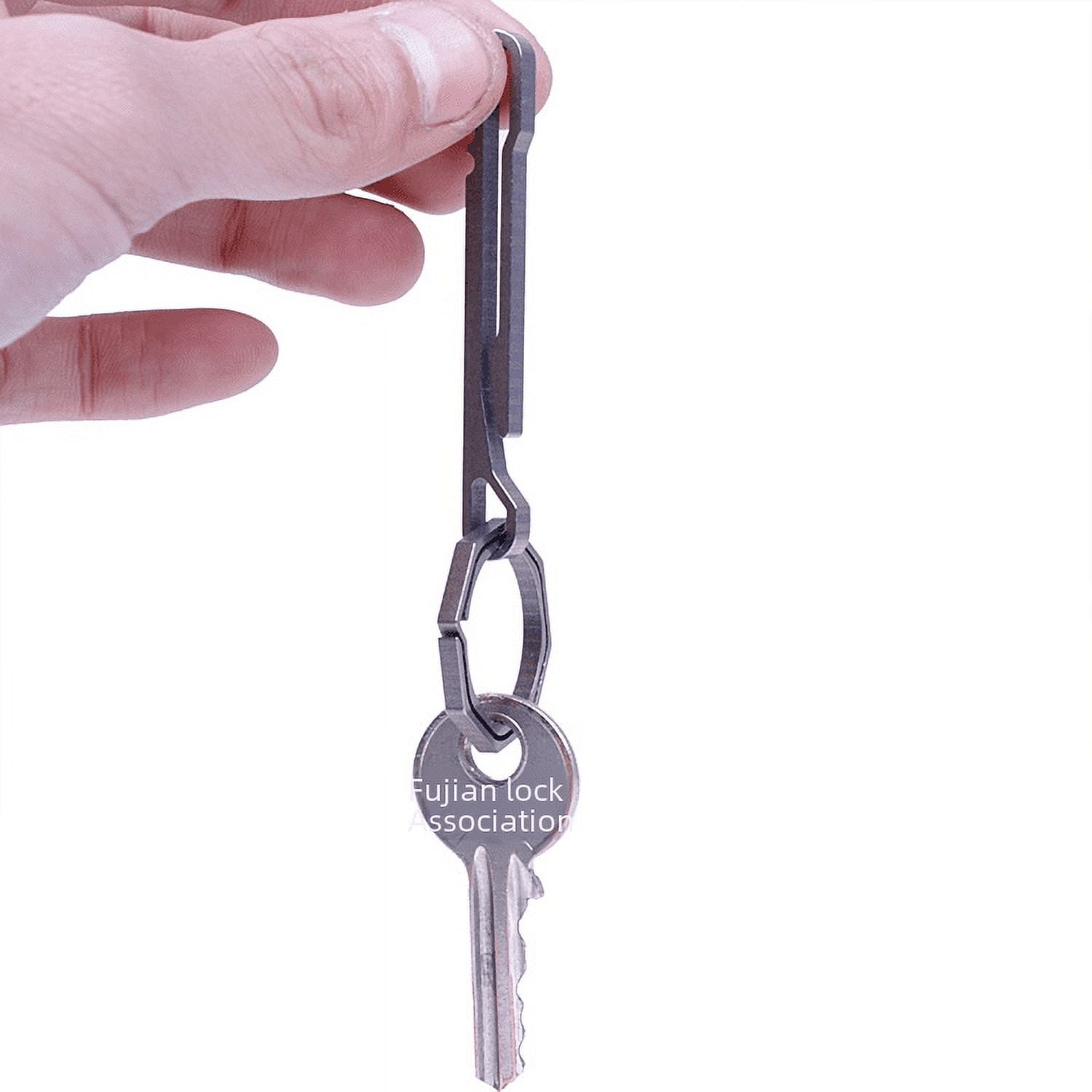 Titanium alloy keychain key ring rattlesnake size gossip ring simple ...